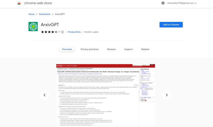 ArxivGPT | Tool Information & Alternatives | Foundr.AI