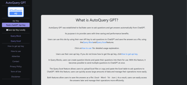AutoQuery GPT | Tool Information & Alternatives | Foundr.AI