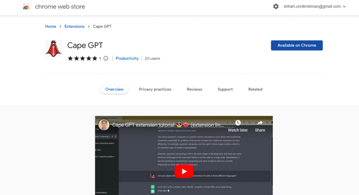 Cape GPT | Tool Information & Alternatives | Foundr.AI