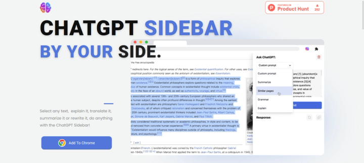 ChatGPT Sidebar | Tool Information & Alternatives | Foundr.AI