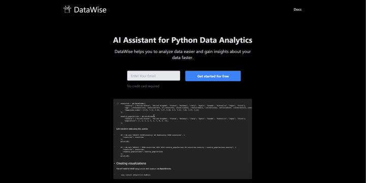 Datawise | Tool Information & Alternatives | Foundr.AI