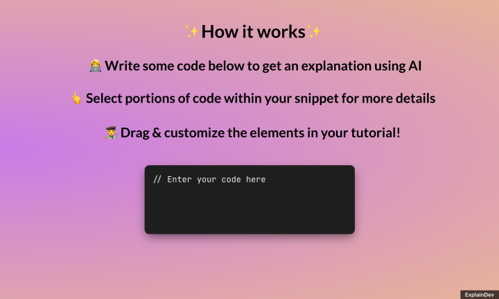 ExplainDev | Tool Information & Alternatives | Foundr.AI