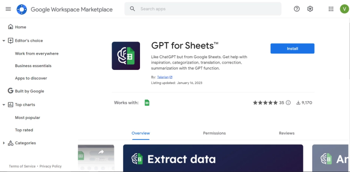 GPT for Sheets | Tool Information & Alternatives | Foundr.AI