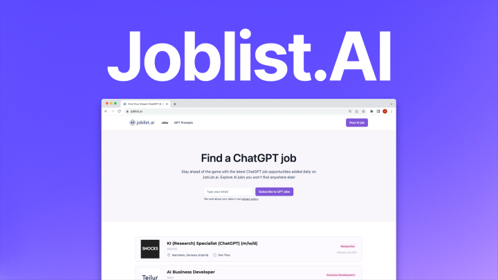 Joblist.AI | Tool Information & Alternatives | Foundr.AI