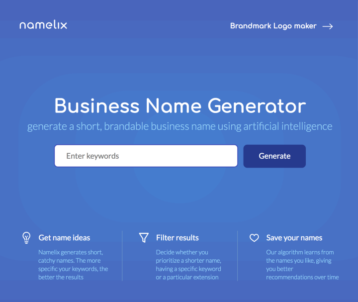 Namelix | Tool Information & Alternatives | Foundr.AI