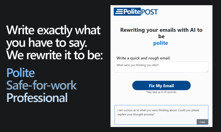 PolitePost.net | Tool Information & Alternatives | Foundr.AI