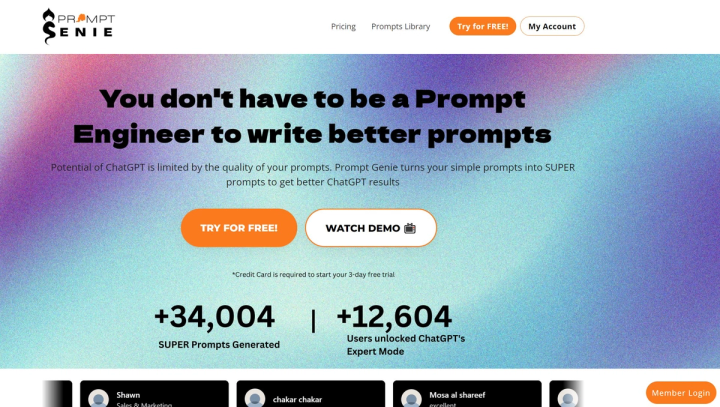 Prompt Genie | Tool Information & Alternatives | Foundr.AI