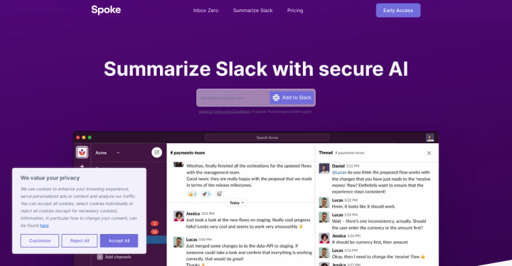 Spoke.ai Slack Summarization | Tool Information & Alternatives | Foundr.AI
