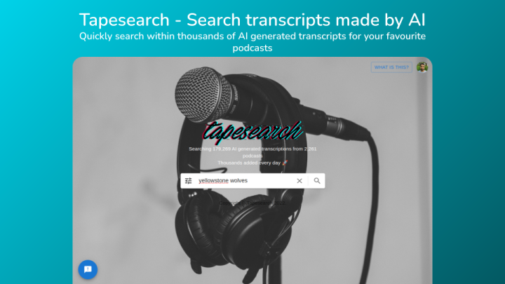 Tapesearch | Tool Information & Alternatives | Foundr.AI