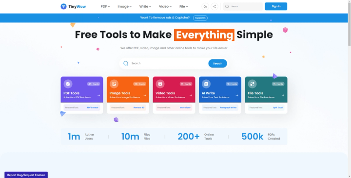 TinyWow | Tool Information & Alternatives | Foundr.AI