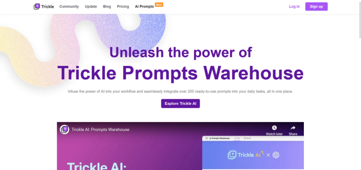 Trickle AI: Prompts Warehouse | Tool Information & Alternatives | Foundr.AI