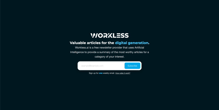 Workless.ai | Tool Information & Alternatives | Foundr.AI
