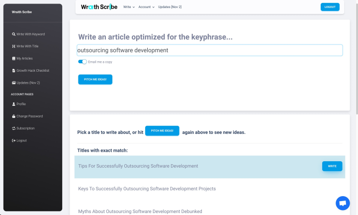 Wraith Scribe | Tool Information & Alternatives | Foundr.AI